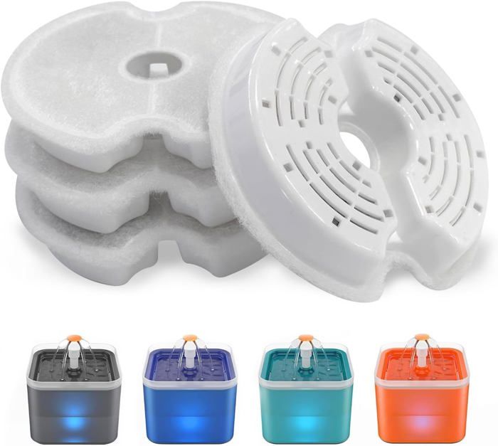 Filtres De Fontaine A Eau Chat 4 Pieces, Original Le Remplacement ...