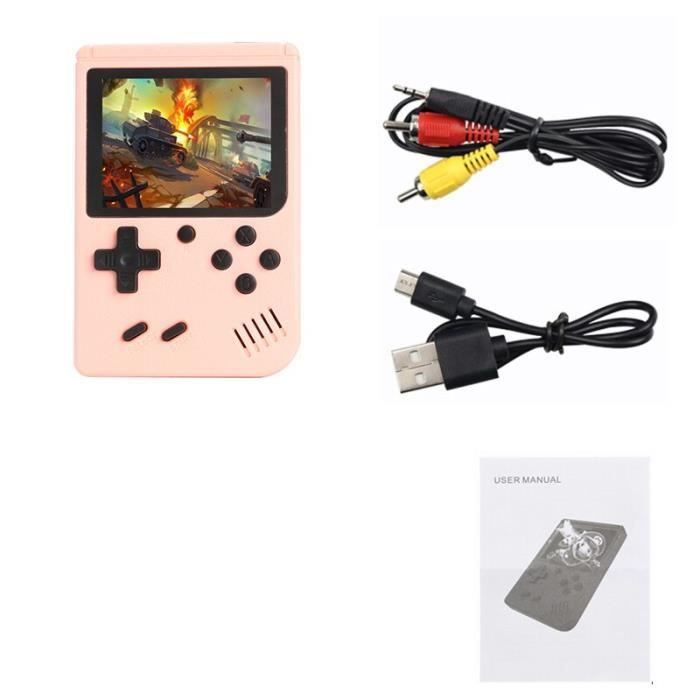 Rose - Console de jeu vidéo portable rétro, 500 jeux, Double lecteur ...