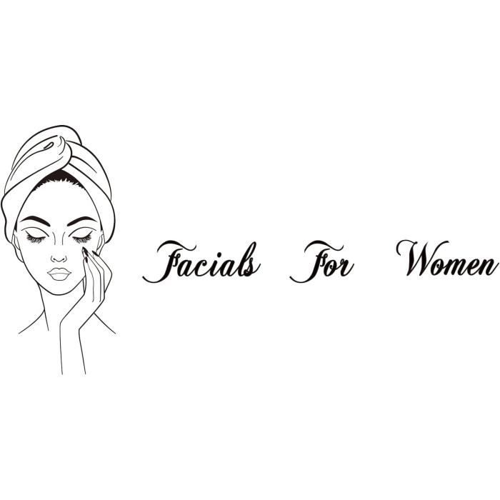 Beauté Thème Pvc Sticker Mural Femme Avatar Vinyle Sticker Mural Art ...