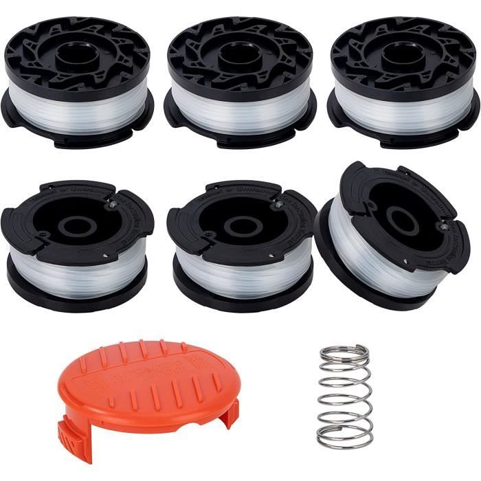 Bobines de Rechange pour Coupe-Bordures, 6 Nylon Bobines de Fil Remplacement Debroussailleuse ...