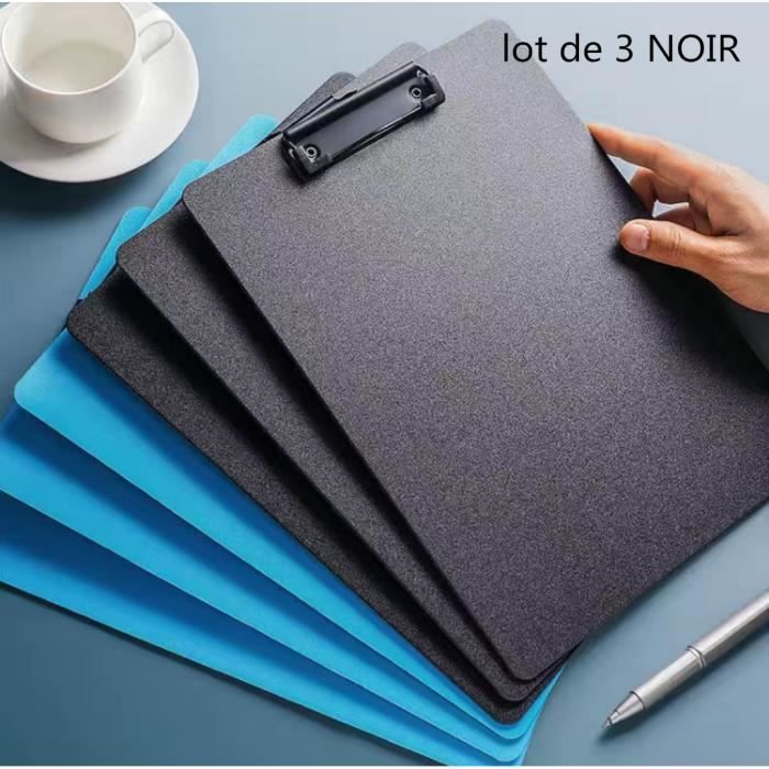 Porte Bloc A4 Avec Pince - Lot de 3 - Planchettes à Pince, Porte ...