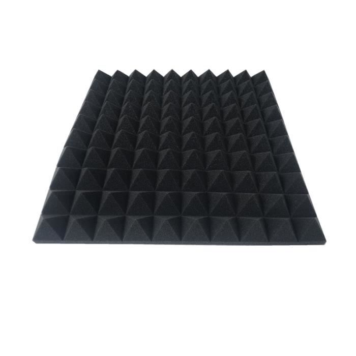 La couleur noire Mousse acoustique 50x50x5cm, 6 pièces, mousse de ...