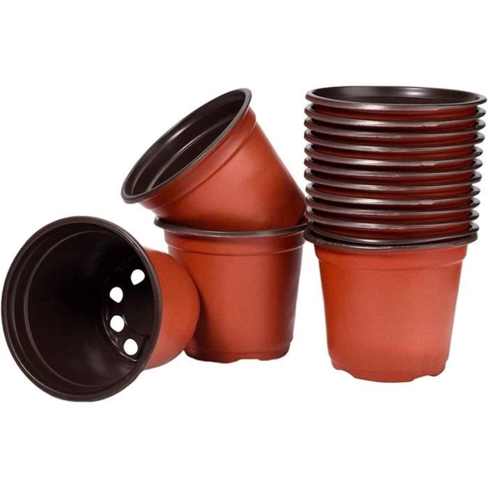 Pot Fleur 50 Pcs 7 Pouces Plante Plastique Plants De Pépinière Fournitures De Pépinière Pour ...