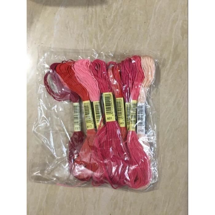 Fil a broder,écheveaux de fil à coudre en coton, lot de 8 pièces ...