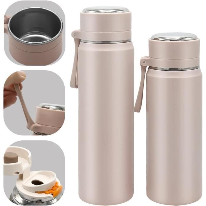 Gourde En Acier Inoxydable - 500 Ml-600 Ml - Anti-Fuite - Bouteille Isotherme Avec Filtre ...