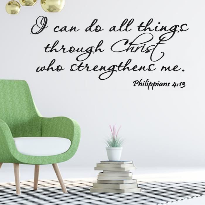 Dilwe English Proverbs Stickers, 60*26.2cm Adhesive Motto Wall Sticker ...