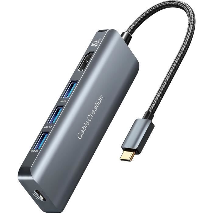 Hub Usb C, 5 En 1 Usb C Base, Adaptateur Multi - Port Usb C Hub, 100W ...