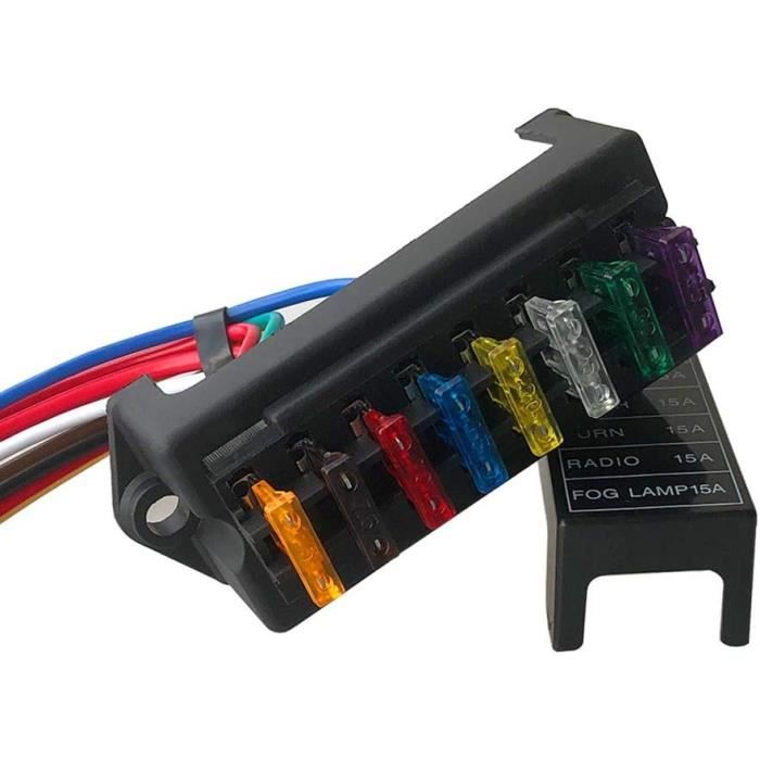 Premium 8 Voies Boîte À Fusibles Avec Câbles, Porte-Fusible De Lame ...