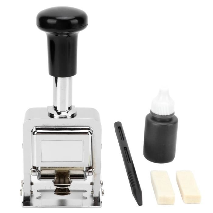 HURRISE Timbre de numérotation Tampon numéroté Auto-encreur, Machine de ...