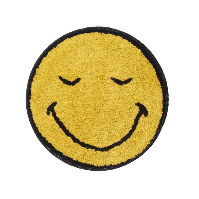Tapis rond Smiley diamètre 60cm - Cdiscount Maison