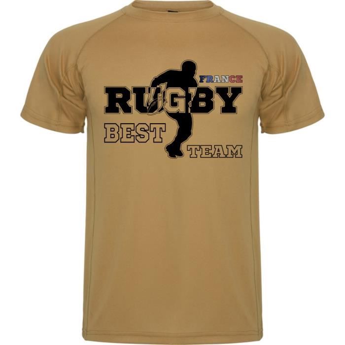 T-shirt Rugby World Championship France TMP4977 - Homme - Sable ...