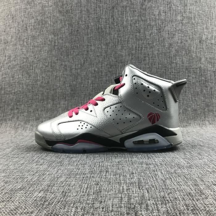 Basket niikke Airs Jordann 6 Low gang Chaussures 543390-0003 Sliver Femmes Size-40 sliver ...