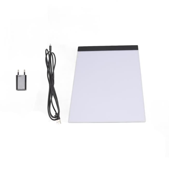 Qiilu Planche à dessin LED A4 LED Art Stencil Board Light Pad Tracing ...