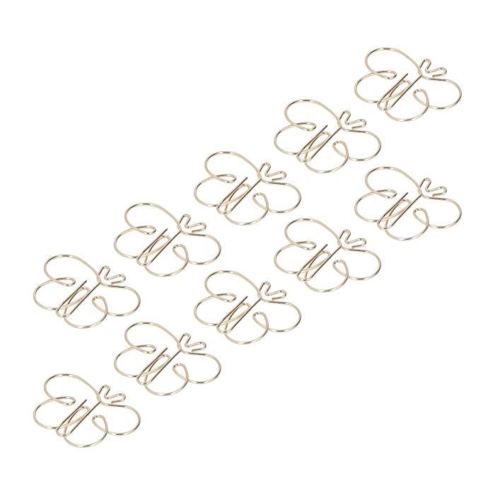 Sonew Golden Paper Clips, Golden Butterflies Metallic Paper Clips for ...
