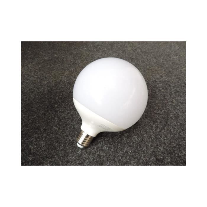 Ampoule LED 18W globe verre dépoli Ø 120mm froid 6400K 1900lm culot E27 ...