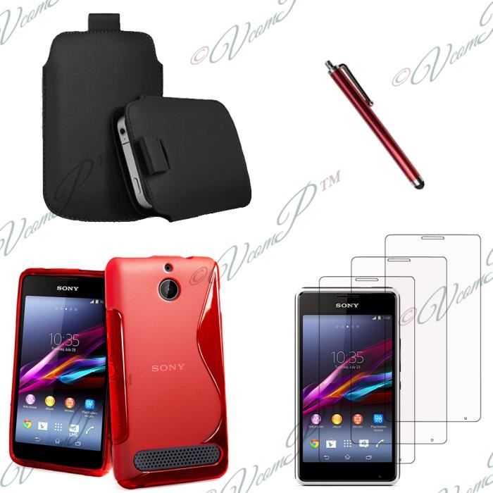 Pour Sony Xperia E1 D2004 D2005- ROUGE- Lot Co… - Cdiscount Téléphonie