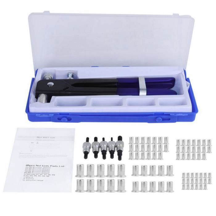 Riveteuse - YWEI - Kit de rivets pour écrous filetés - 86 pièces - Cdiscount Bricolage