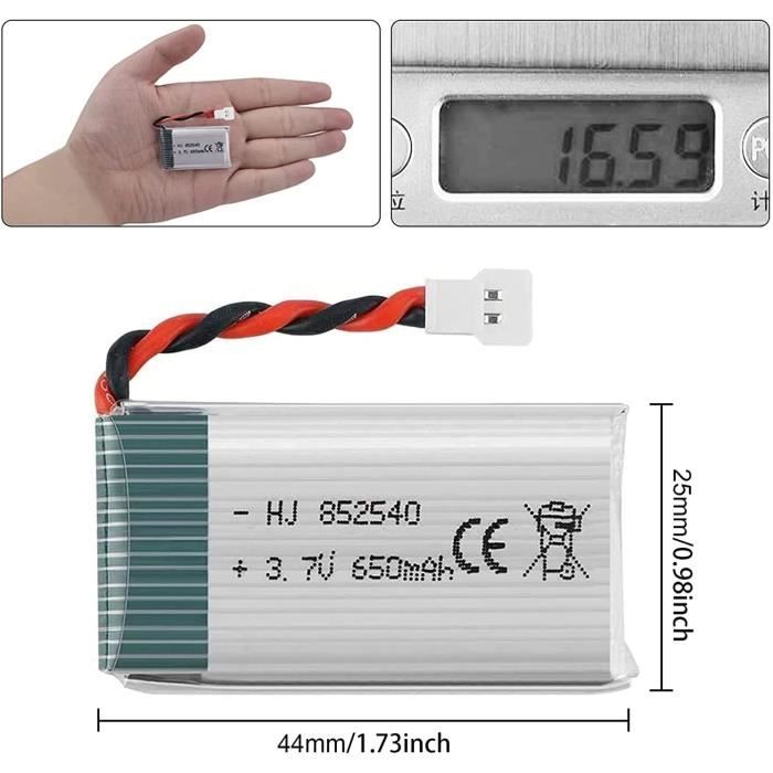 Batterie Drone - YUNIQUE FRANCE - Syma X5C - 4 Pièces - 3.7V 650mAh ...