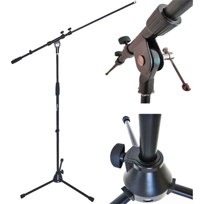Ms106 Support Pour Microphone Avec Pied En Métal Et Pince Noir[J2417 ...
