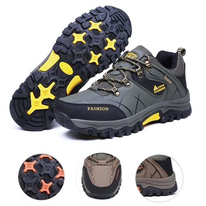 Chaussures de Randonnée Basses Hommes - Marque - Modèle - Vert armée ...
