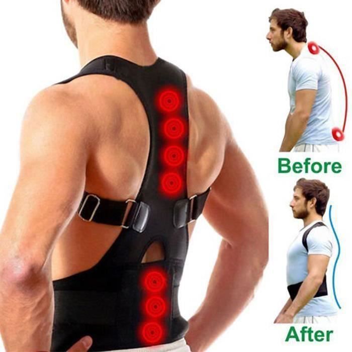 Correcteur Épaule Support Dos Ceinture Dorsale Soutien Correcteur de Posture Bande Redresse Dos ...
