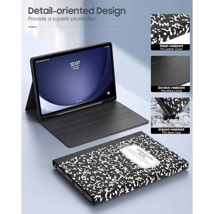 Étui Clavier Pour Galaxy Tab A9+ Case, Coque Avec Clavier Samsung Tab ...