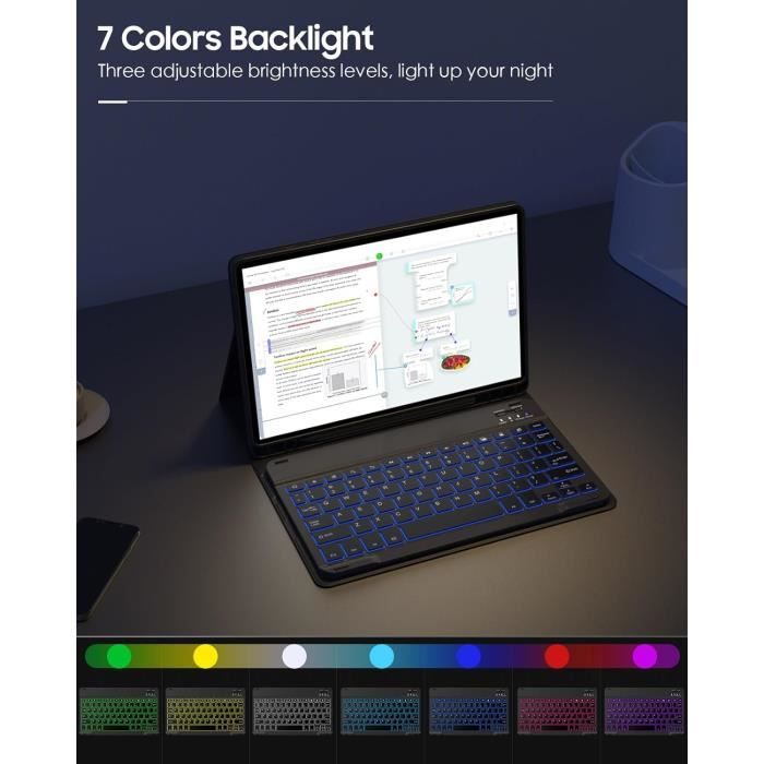 Étui Clavier Pour Galaxy Tab A9+ Case, Coque Avec Clavier Samsung Tab ...