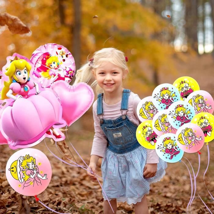 Princess Peach Décoration Anniversaire Enfants Ballon, Helium Ballon ...
