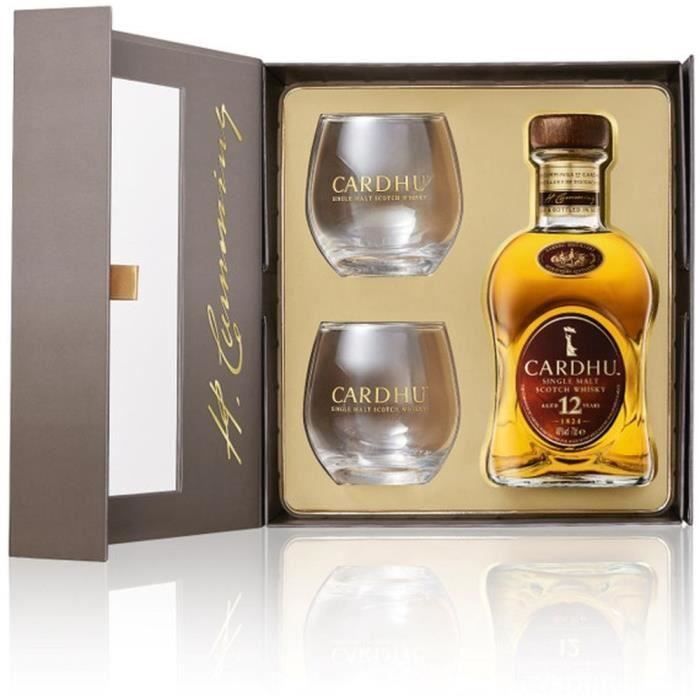 Cardhu 12 ans - Single Malt Scotch Whisky - 40%vol - 70cl - Coffret 2 ...