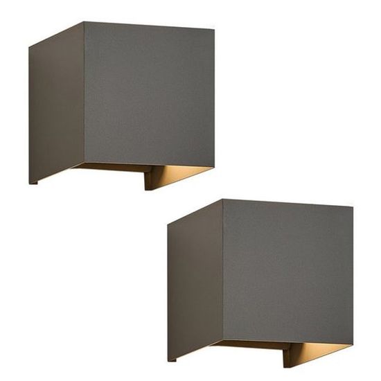 Applique murale LED Homefire lot de 2 - applique murale haut bas IP65 ...