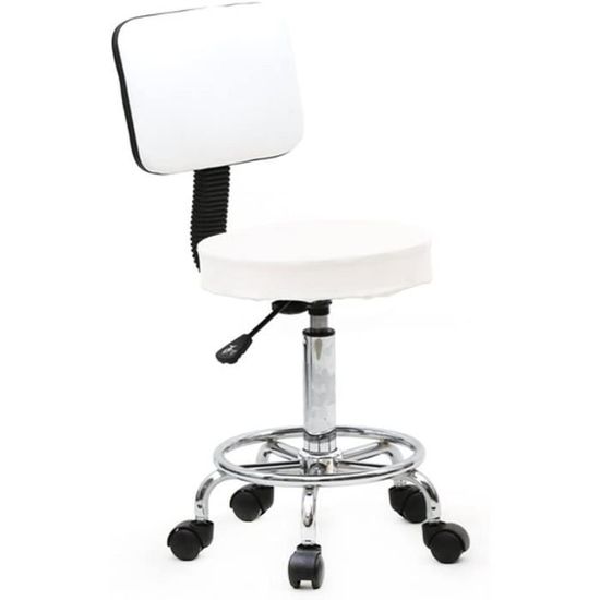 WEYE-Tabouret de Bureau Tabouret à roulettes Professionnel avec Dossier ...