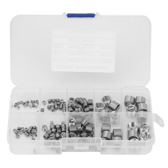EJ.life insert de filetage de fil Kit d'insertion de réparation de filetage de manchon de vis de ...