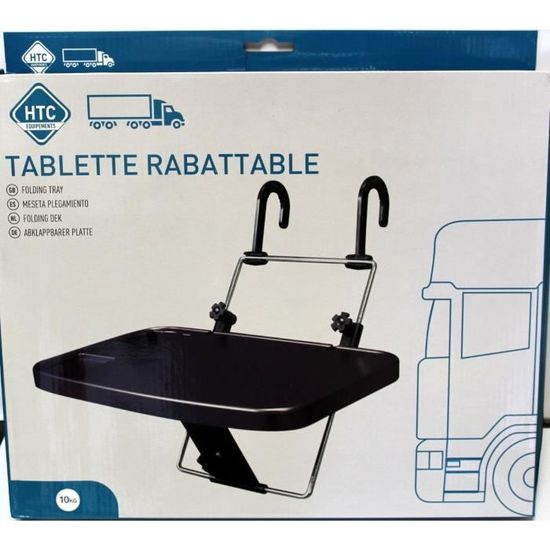 Tablette rabattable pour voiture légère - 4 systèmes de fixation ...