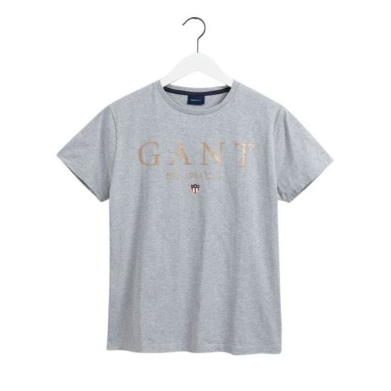 T-shirt Gant Banner Shield Graphic - grey melange - XL - Cdiscount Auto