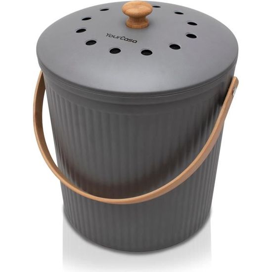 ® Bac À Compost Cuisine - 6L - Déchets Organiques Quotidiens - Inodore ...