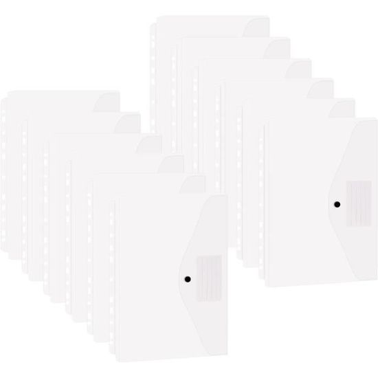 Lot de 12 Pochette Plastique A4, Pochettes Perforées Extensibles A4 en ...