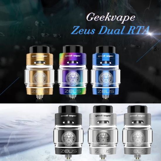 1 x Geekvape Zeus Dual RTA 4ml Atomiseur Réservoir Double Bobine RTA Etanche à l'air haut débit ...