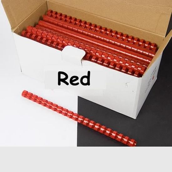 RELIURE- COUVERTURE,10mm-red--anneaux de reliure de peigne, 21 boucles ...