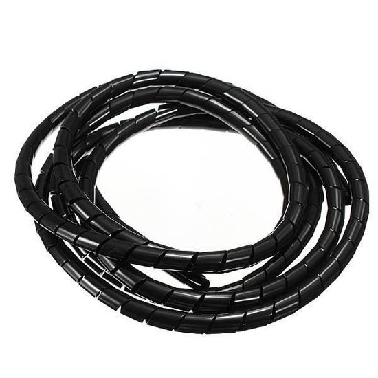 2M Tube Enroulement Rangement Câble Fil Spirale Maison Ordinateur NOIR ...