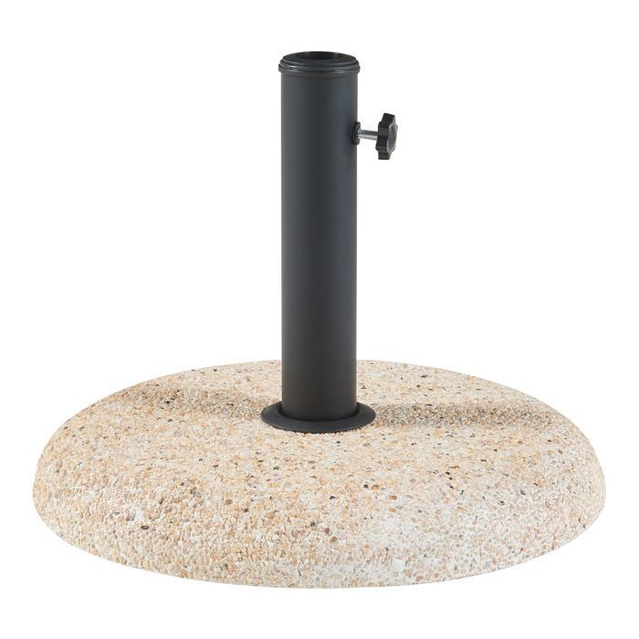 Pied de parasol Bitritto avec adaptateurs 37 42 52 58 mm aspect pierre ...