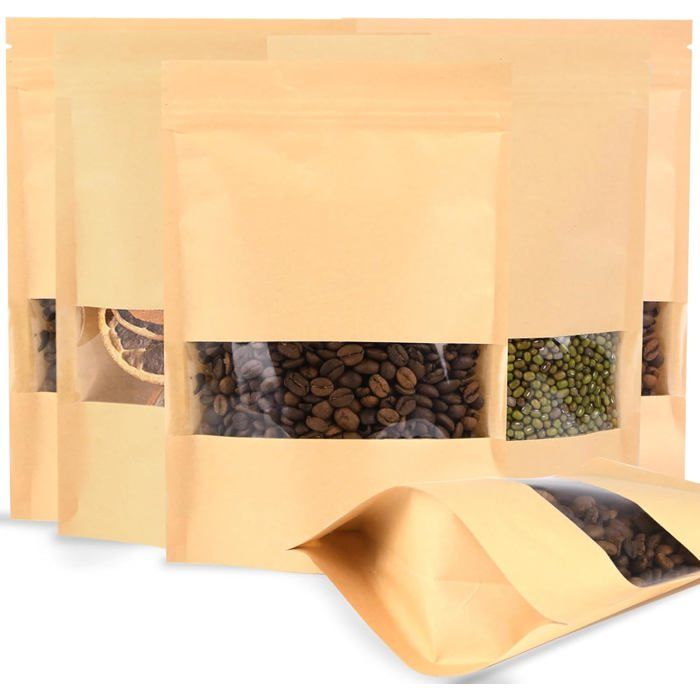 Sachet Kraft Alimentaire Avec Fenetre 200 Pièces, Sachet Zip ...