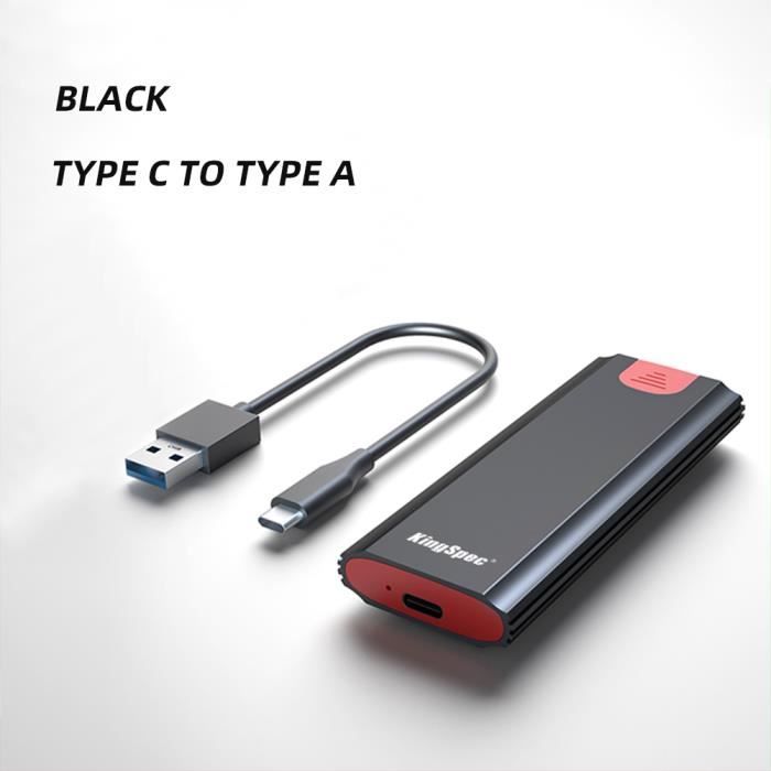 Noir - KingSpec M2 SSD Cas NVMe Boîtier 10gbps M.2 USB Type C 3.1 M.2 ...