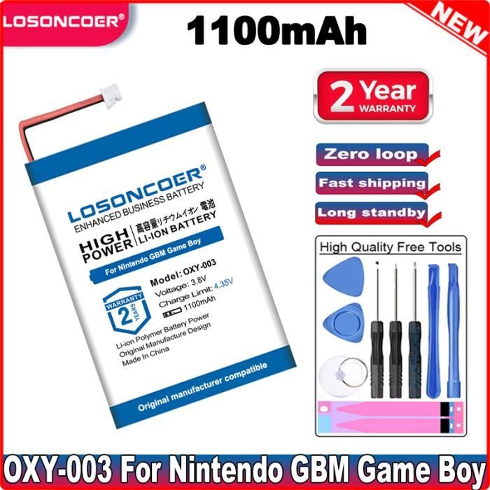 LObly COER 1100mAh OXY-003 3.8V Batterie Kit Pack Pour Nintendo GBM ...