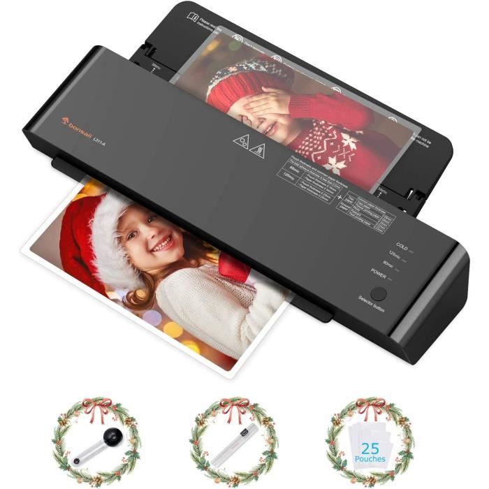 Plastifieuse 4 en 1 pour Documents et Photos A3-A4-A6 avec 25 Pochettes ...