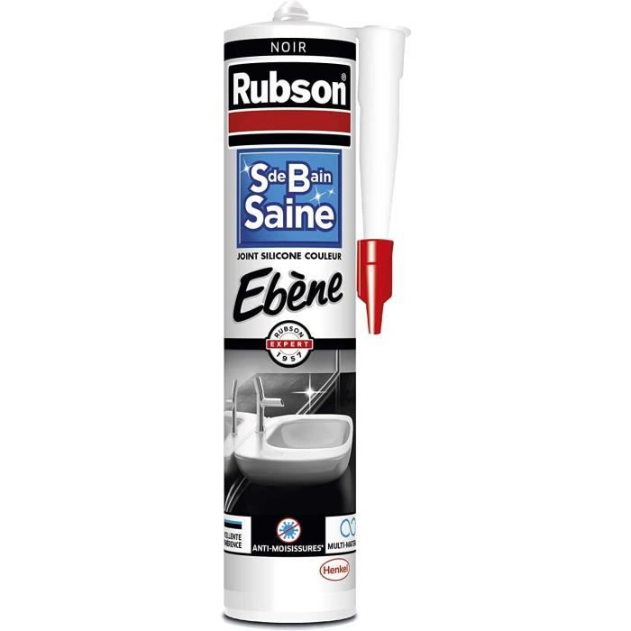 Mastic Salle de bain Saine Couleur "Ebène" Noir, Joint silicone multi ...