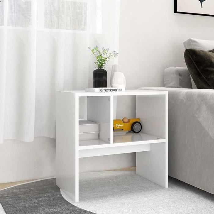 Table de Nuit - MARQUE - Simple - Blanc - Elégance - Chic - Cdiscount ...
