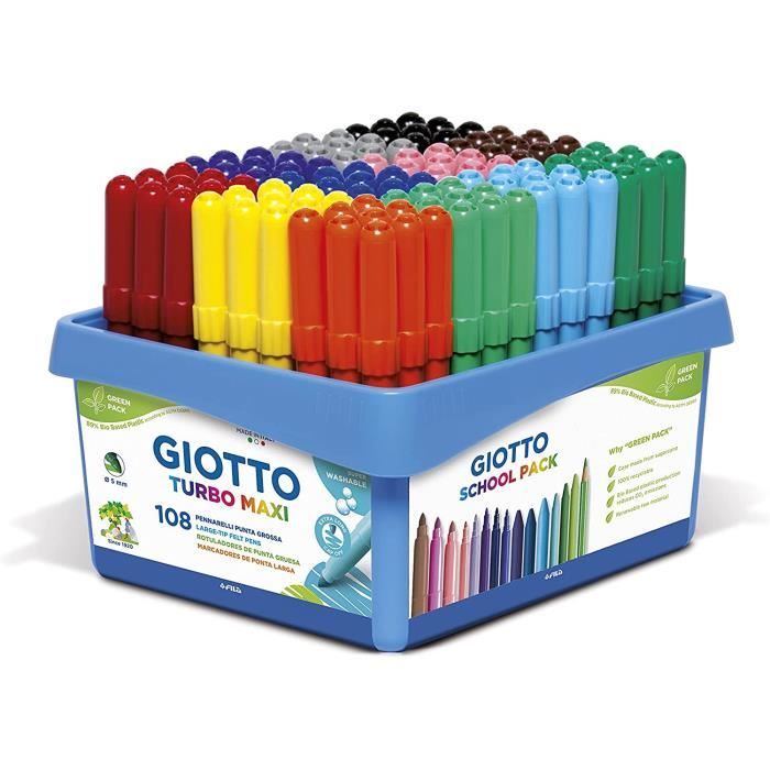 49143 Feutre Coloriage Turbo Maxi Pointe Bloquée Polyester Indéformable ...