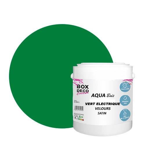 Peinture - BOX DECO COULEURS - Aqua Bois - 2,5L - Vert Electrique ...