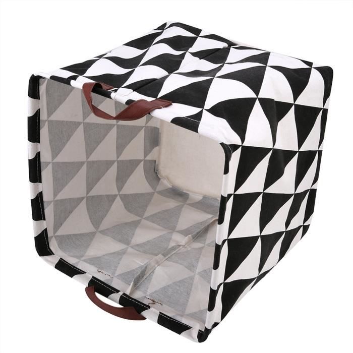 Panier de rangement - CIKONIELF - Pliable - Coton et lin - 32x32x32 cm ...