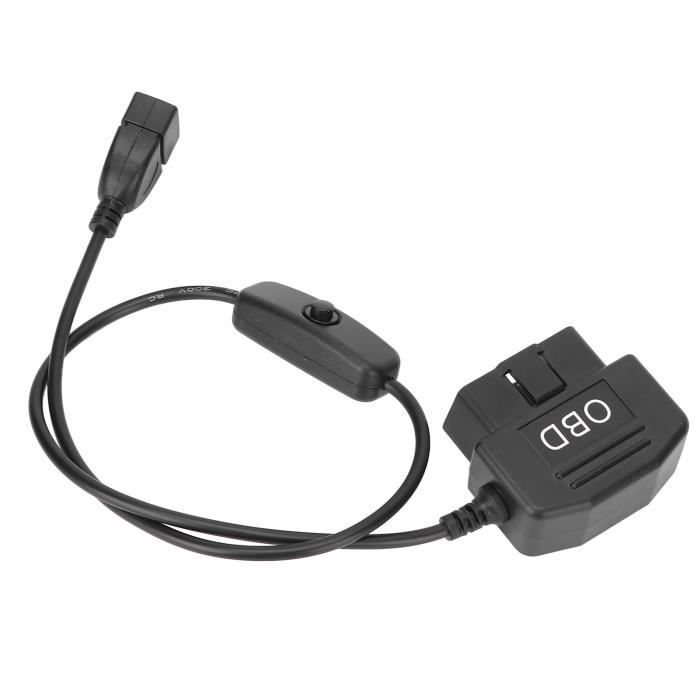 Dilwe câble d'alimentation OBD 16 broches OBD2 prise mâle câble de ...